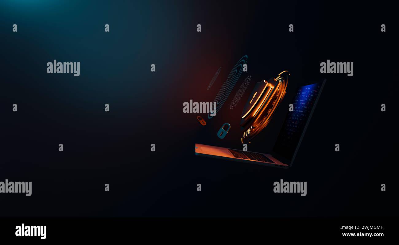 3d security icon illustration hi-res stock photography and images - Alamy