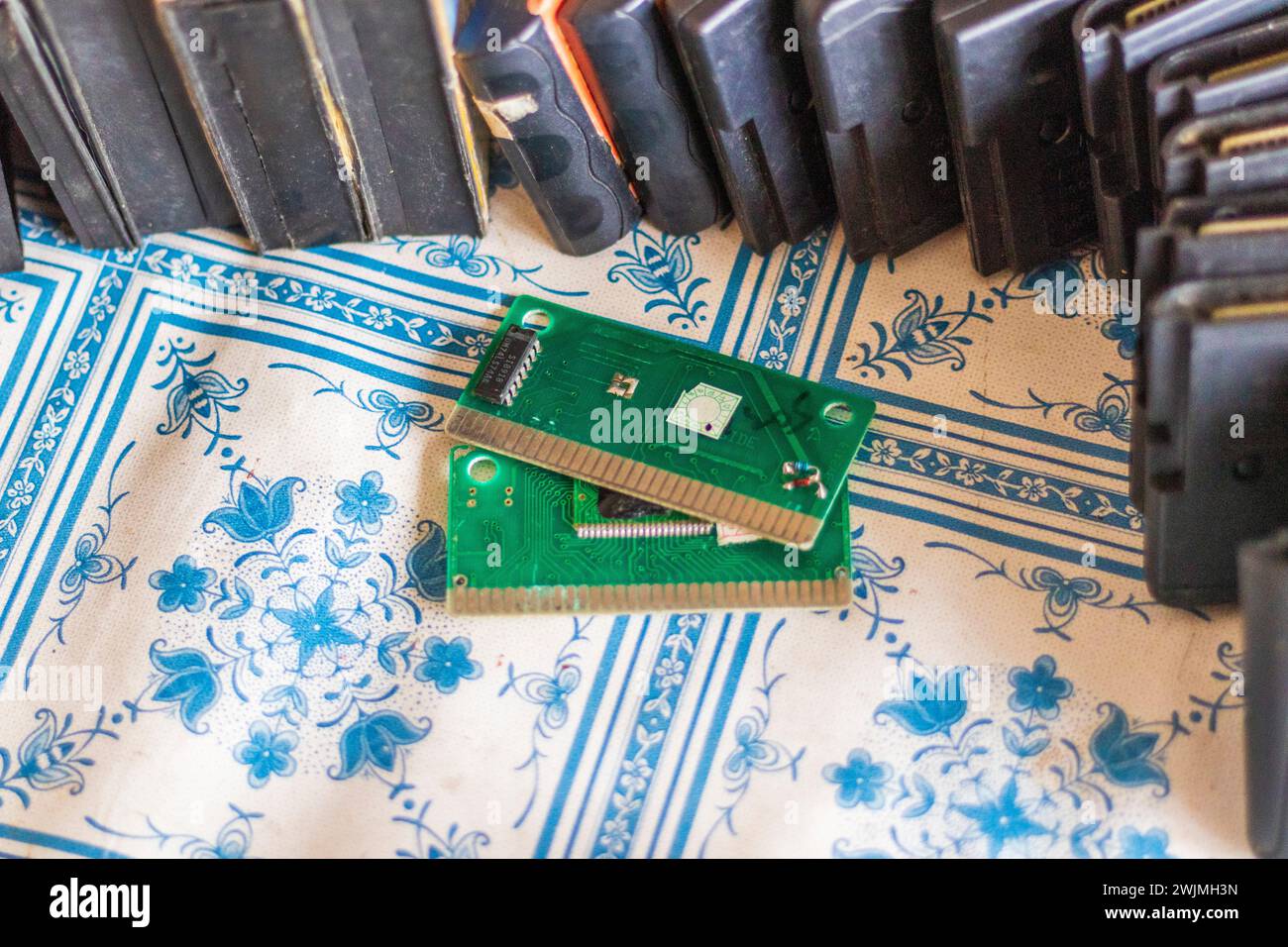 Concept shot of the cartridges from old gaming consoles Stock Photo - Alamy