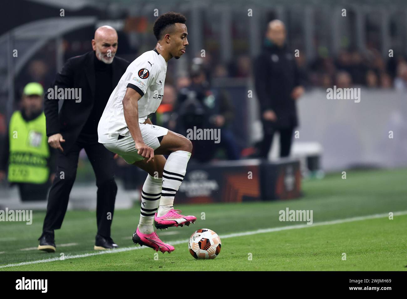 Milano, Italy. 15th Feb, 2024. Guela Doue of Stade Rennais Fc in action ...