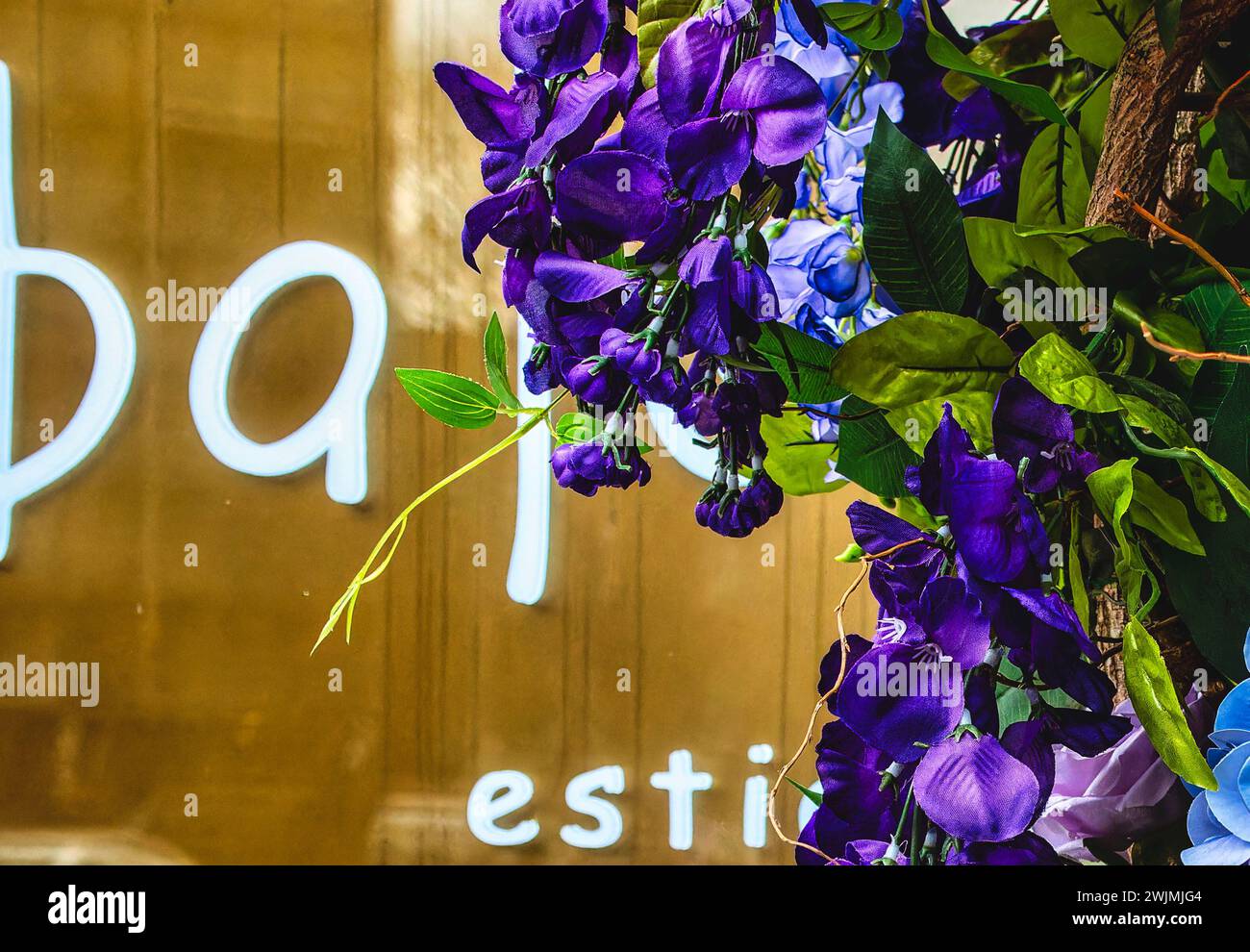 Floral display outside restaurant hi-res stock photography and images ...