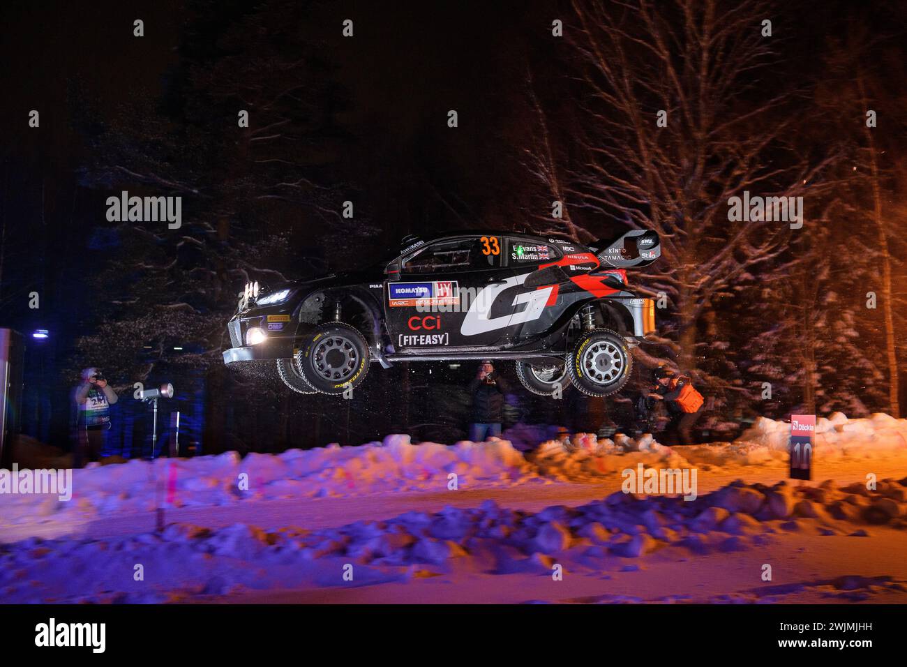 Driver Elfyn Evans (Gb) and Scott Martin (Gb) of Team Toyota Gazoo ...