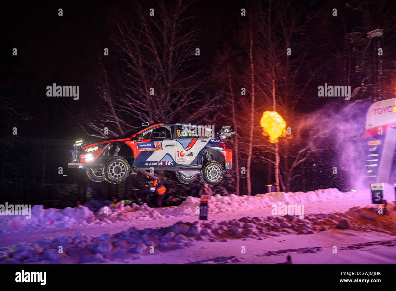 Driver Ott Tanak (Est) and Martin Jarveoja (Est) of Hyundai Shell Mobis ...