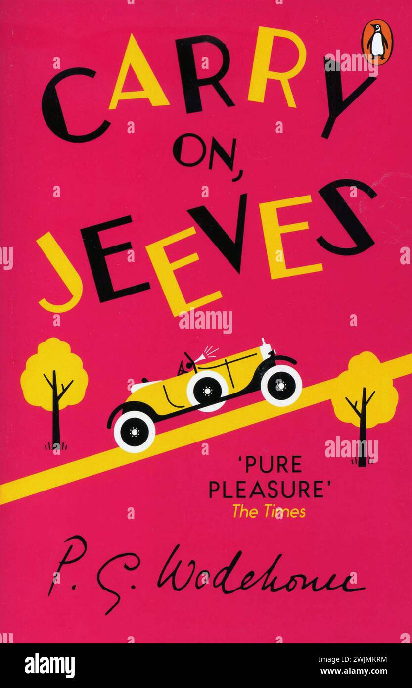 Book cover. "Carry On, Jeeves" by P.G.Wodehouse Stock Photo - Alamy