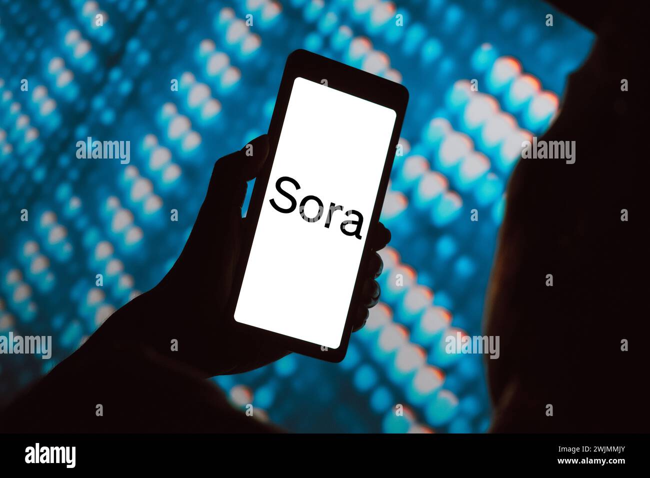 Brazil. 15th Feb, 2024. In this photo illustration, the Sora logo is ...