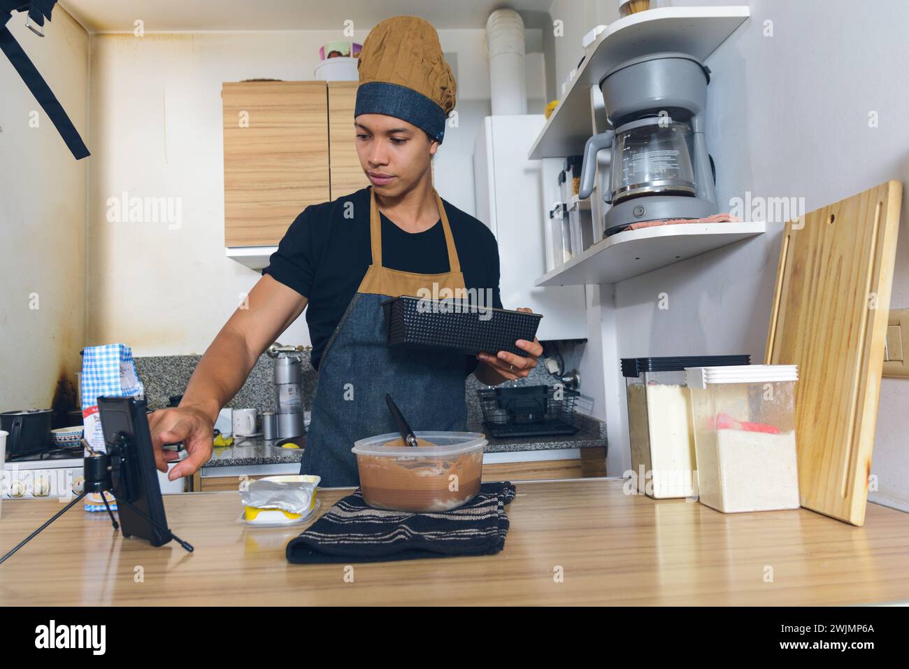 Chef touching food hi-res stock photography and images - Alamy