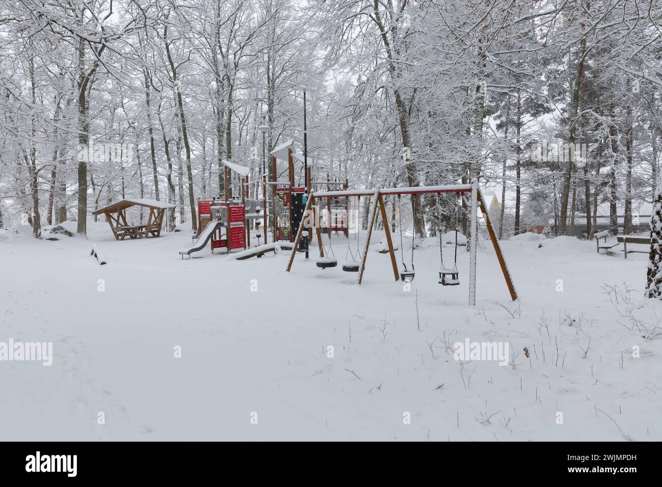 Park playground swing slide hi-res stock photography and images - Alamy