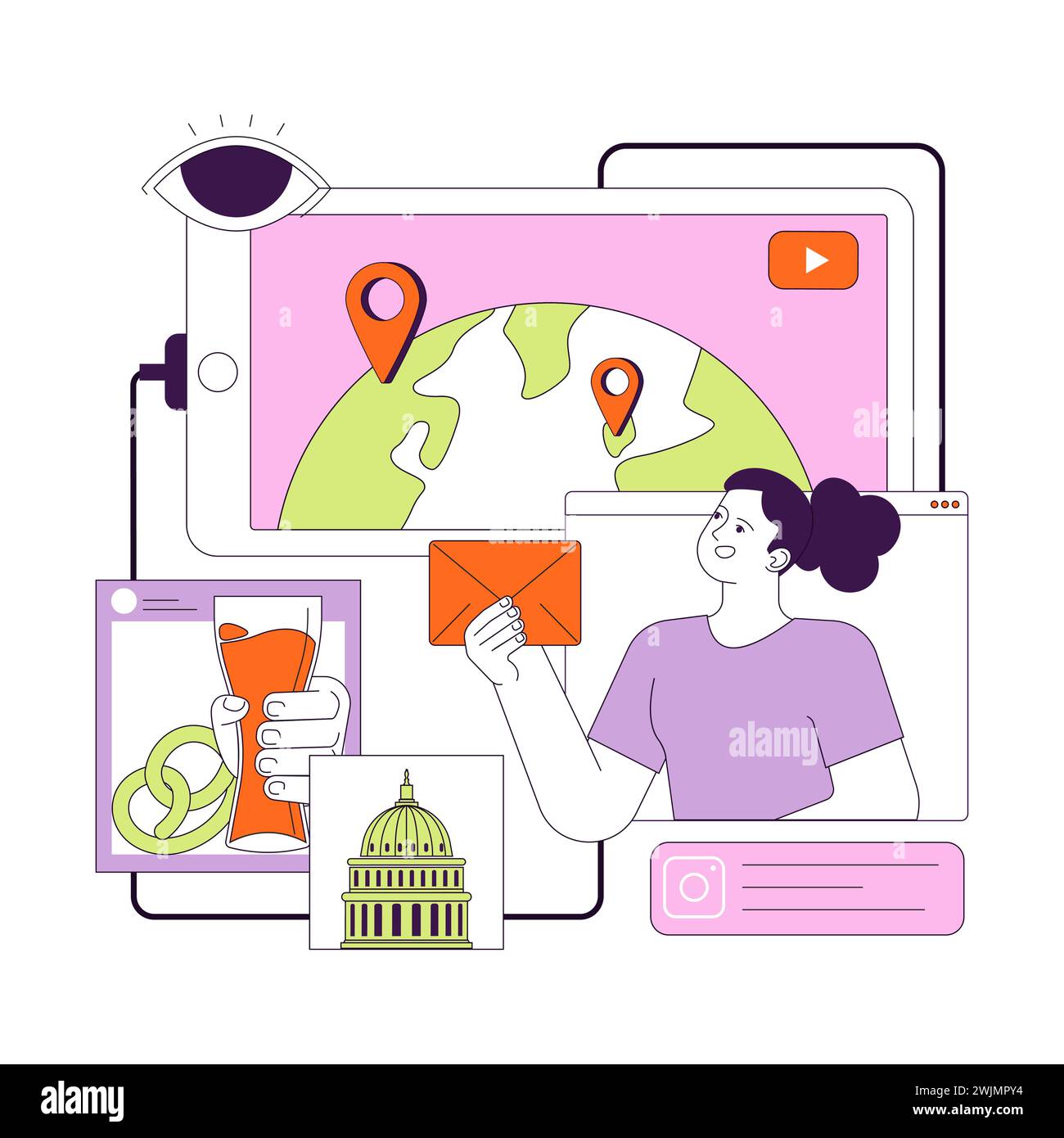 Soft power. Global connectivity and cultural exchange. Digital platform ...