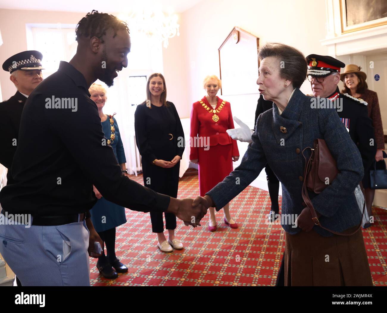 The Princess Royal meets Ravaun Jones, Director and Co-Founder during a ...