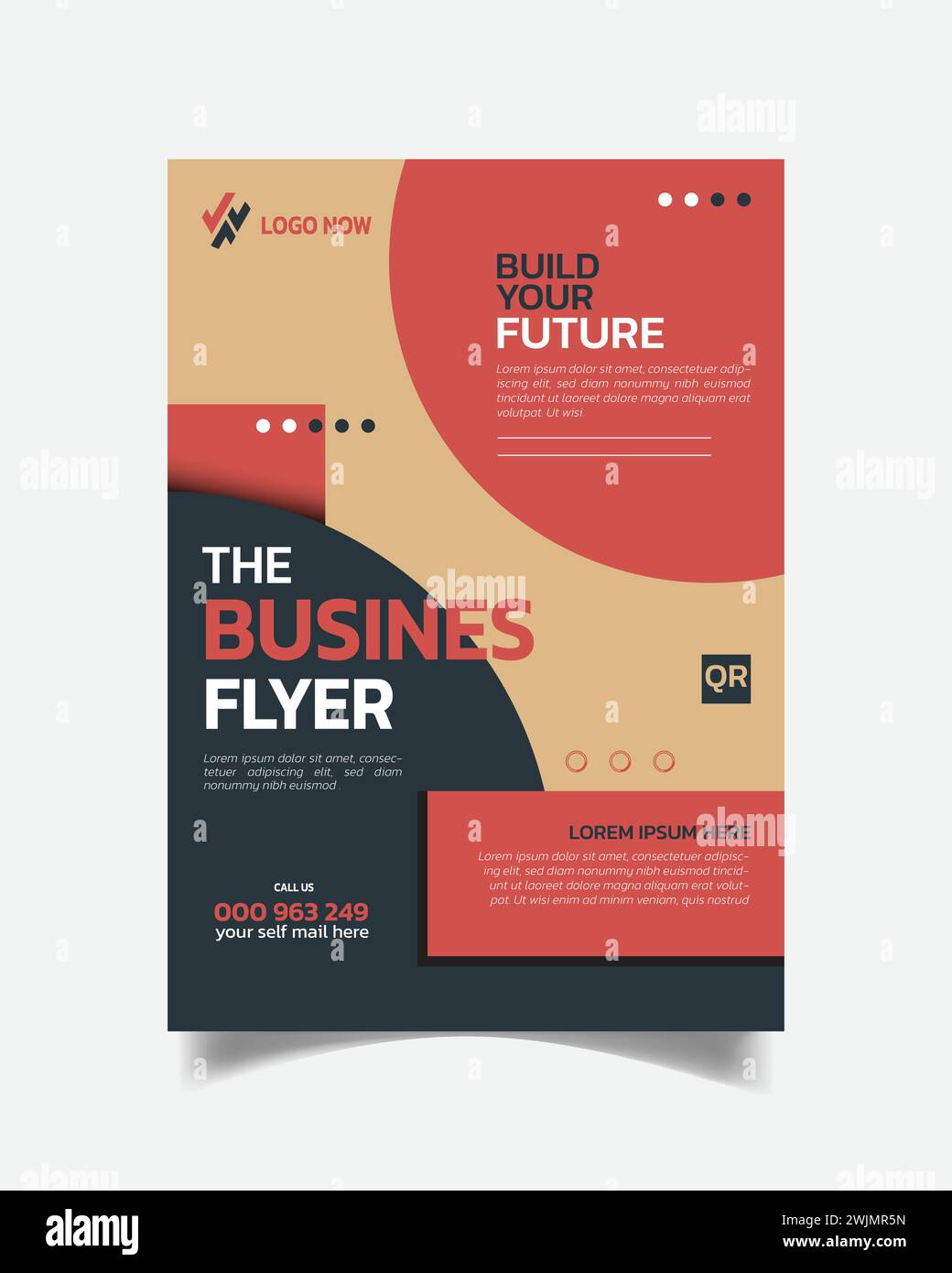 Imagine Realistic Business Flyer And Unique Corporate Leaflet Template ...