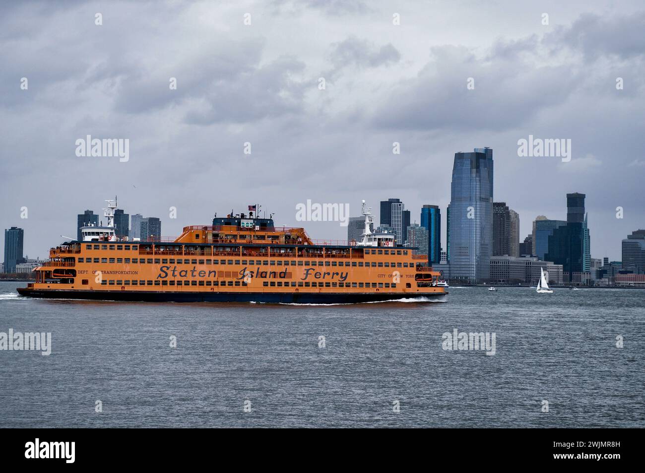 The Famous Staten Island Ferry between Staten Island and Manhattan ...