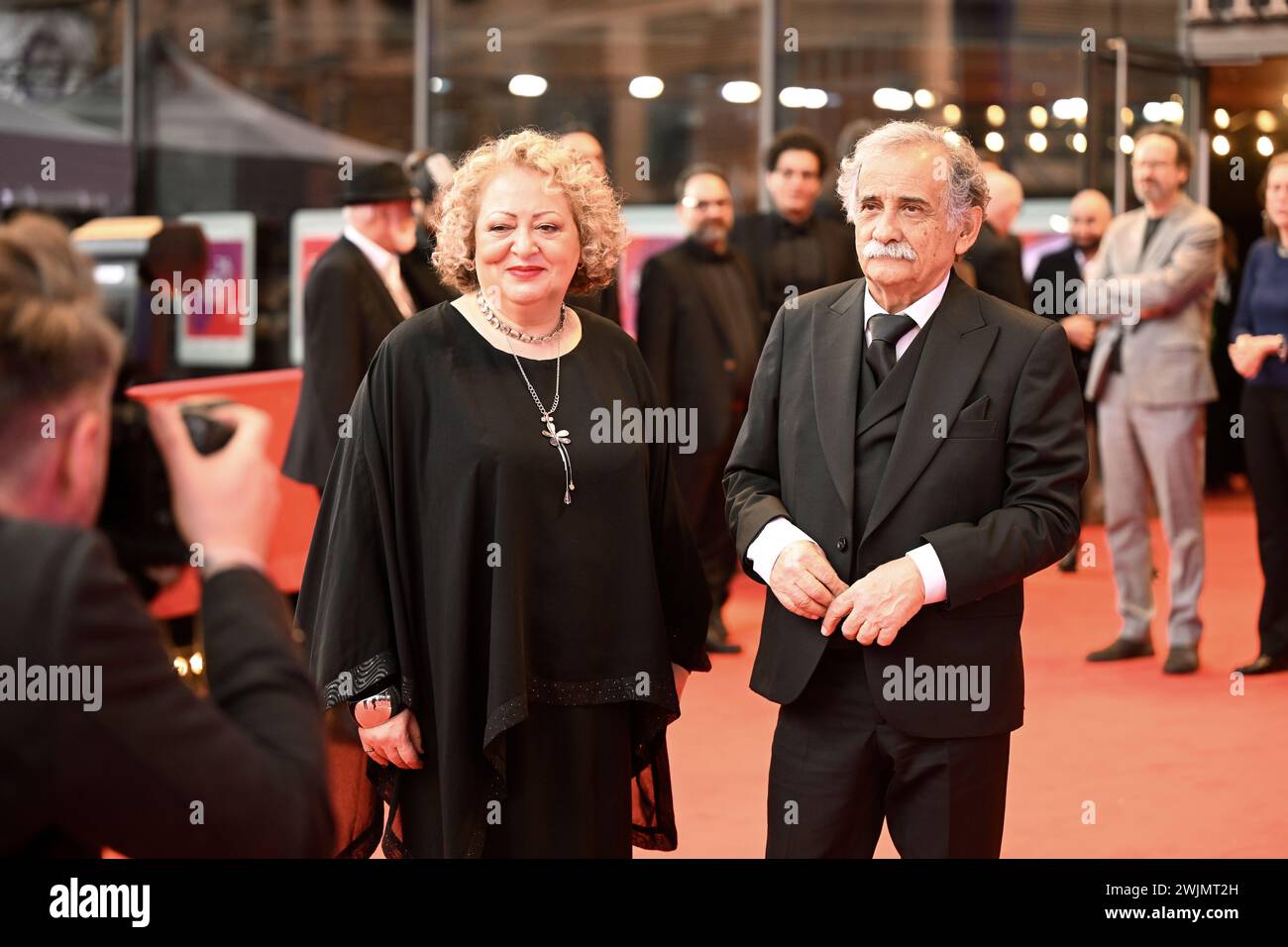 Berlin, Germany. 16th Feb, 2024. Esmaeel Mehrabi and Lily Farhadpour ...