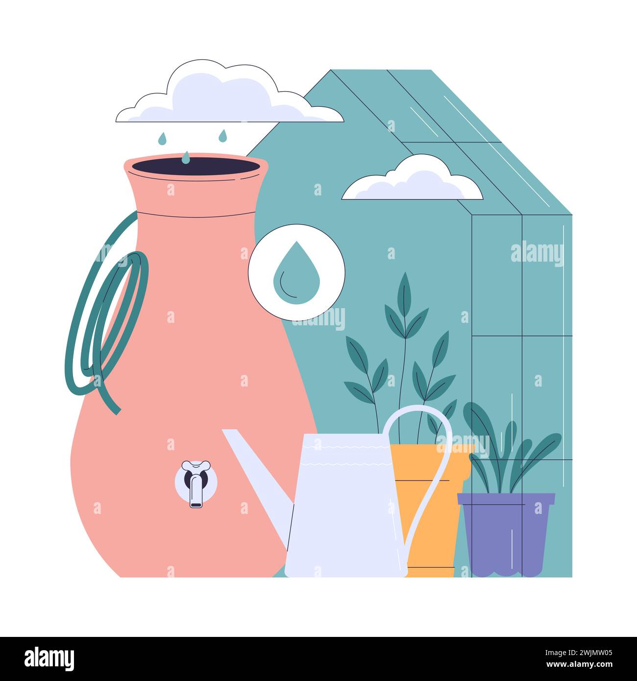 Rainwater harvesting. Sustainable practice of urban water preservation ...