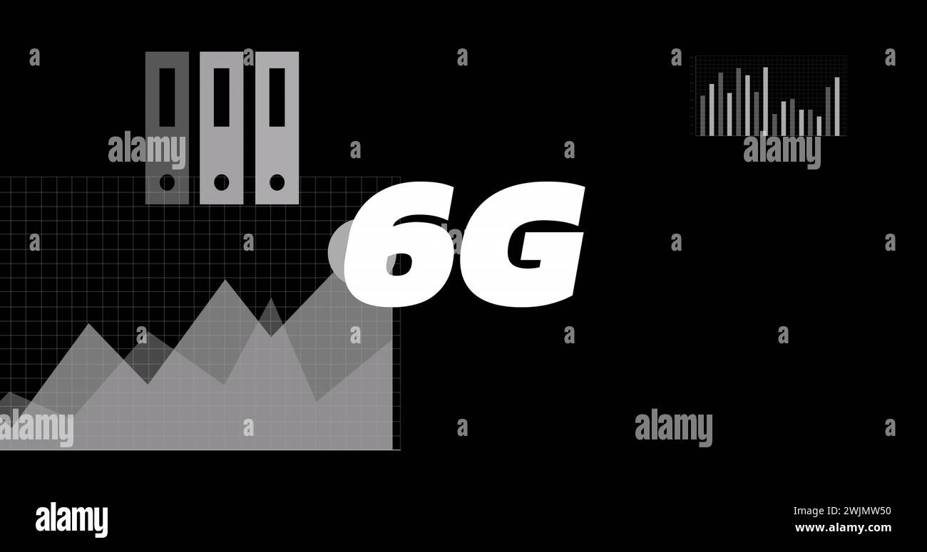 Image of 6g text and computer data processing Stock Photo - Alamy