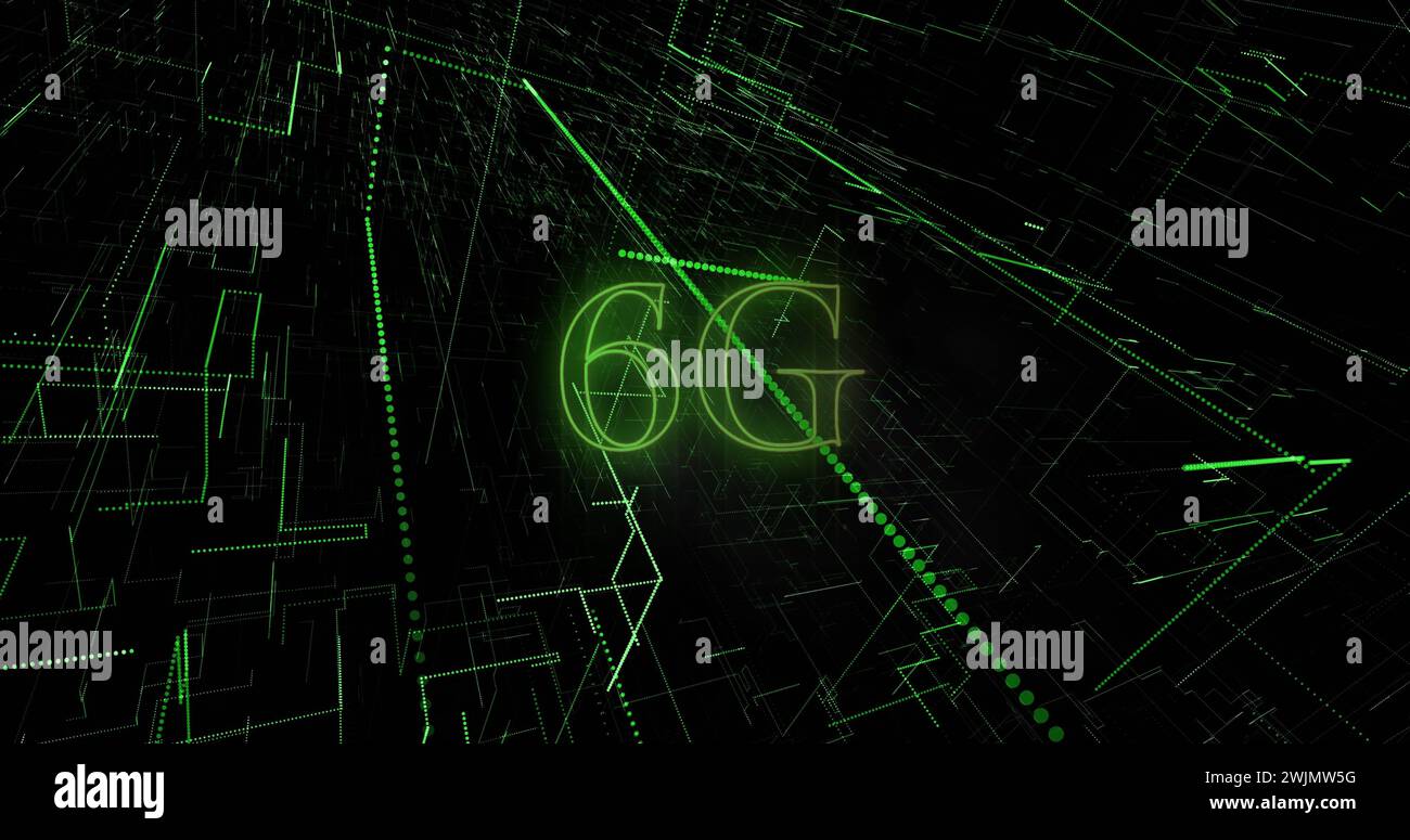 Image of 6g text and computer data processing Stock Photo - Alamy