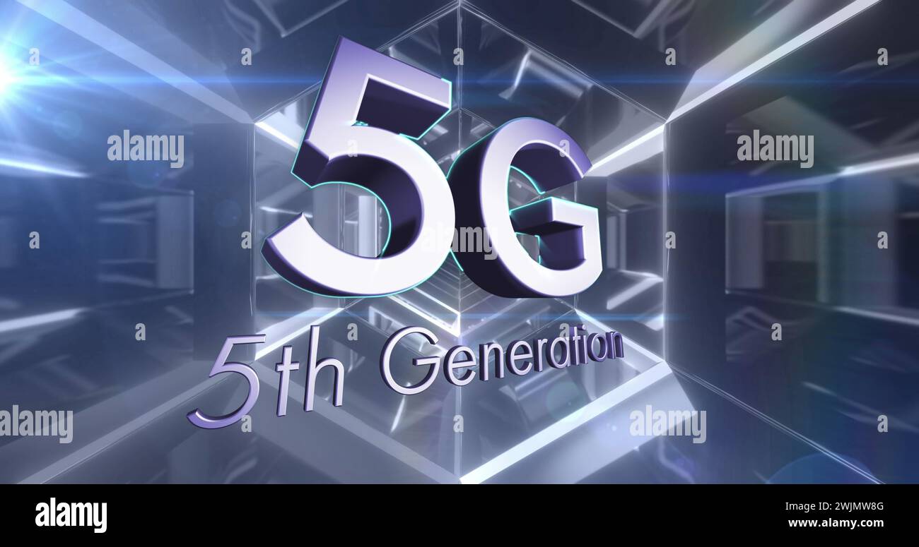 Image of 5g text and computer data processing Stock Photo - Alamy