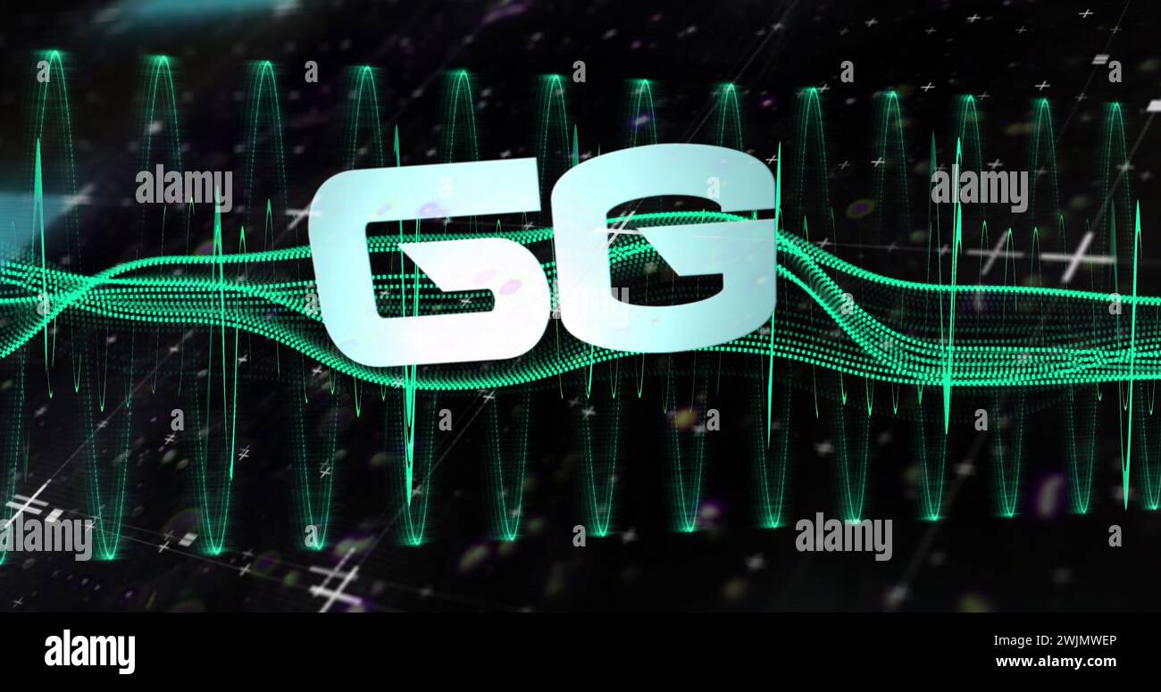 Image of 6g text and computer data processing Stock Photo - Alamy