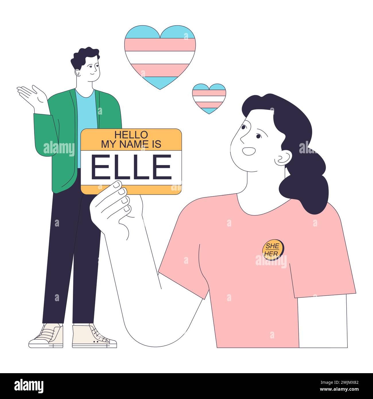 Gender transition. Gender identity affirmation. Empowered individual ...