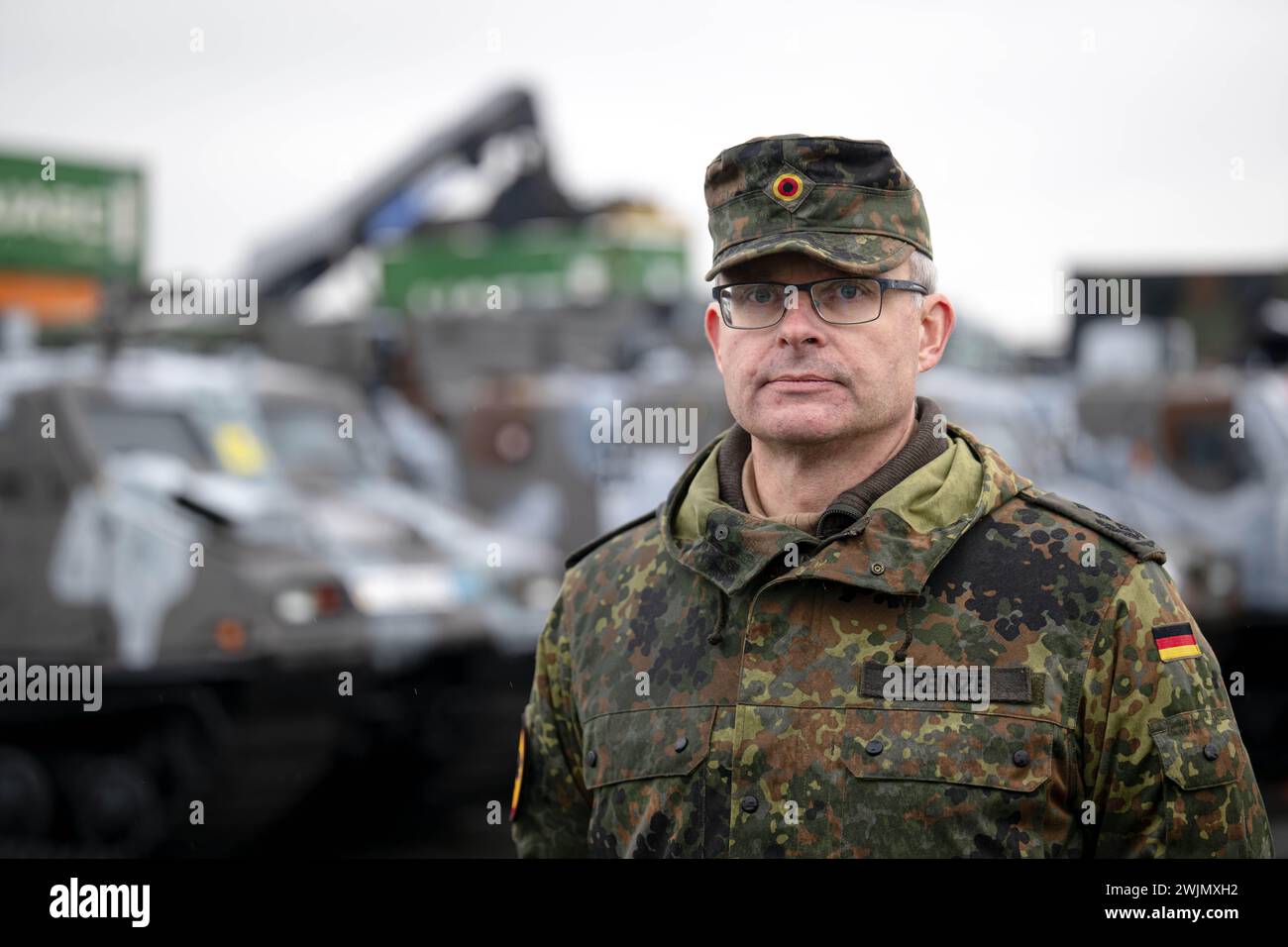 Emden, Germany. 16th Feb, 2024. Colonel Alexander Heinze, Commander of ...