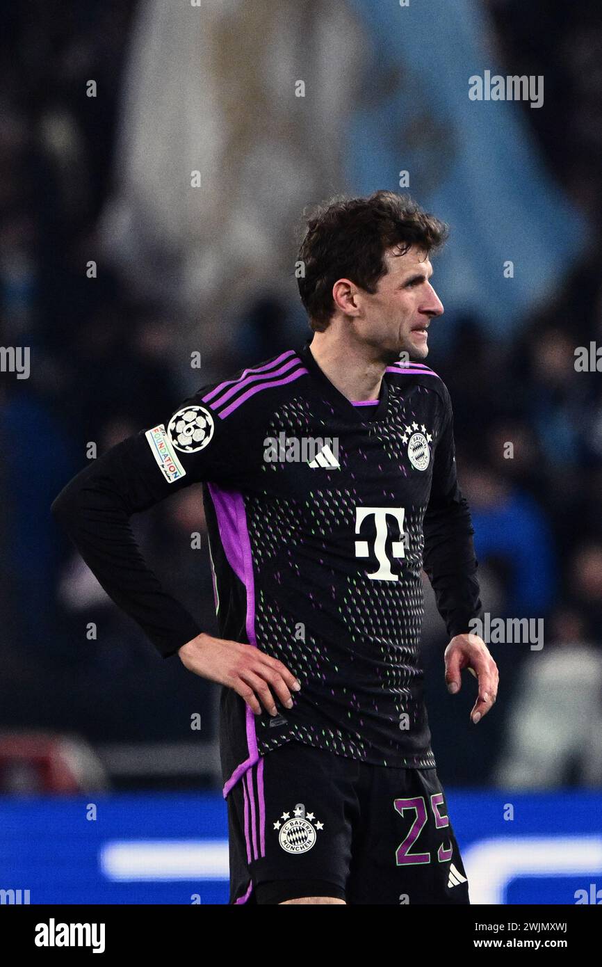 Thomas Müller of FC Bayern Munchen looks on during between SS Lazio and ...
