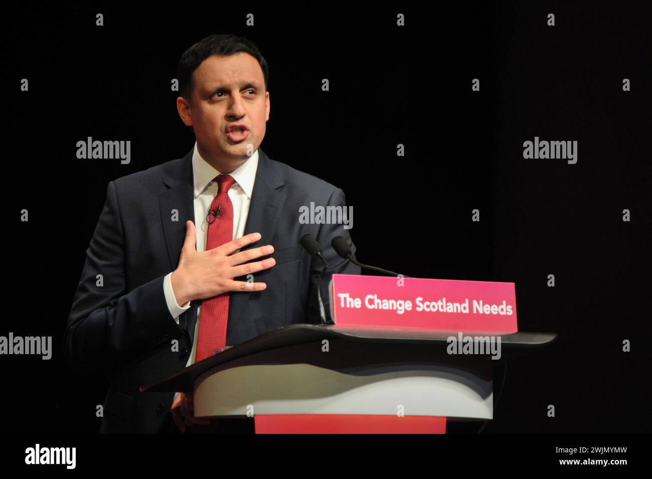 Glasgow Scotland, UK 16 February 2024. Scottish Labour Leader Anas ... Glasgow Scotland, UK 16 February 2024. Scottish Labour Leader Anas ...