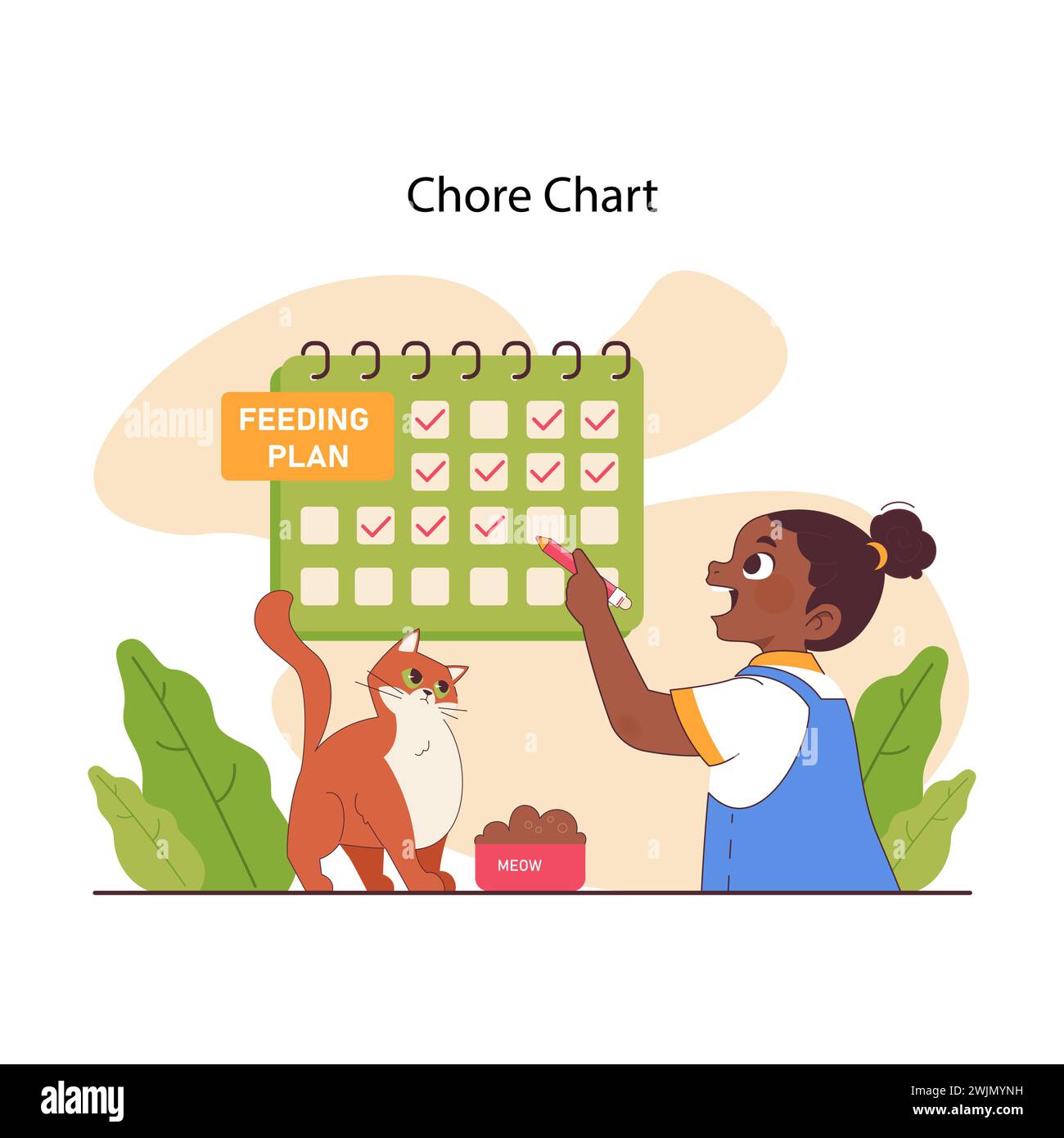 Child doing household chores. Formation of your child's responsibility ...