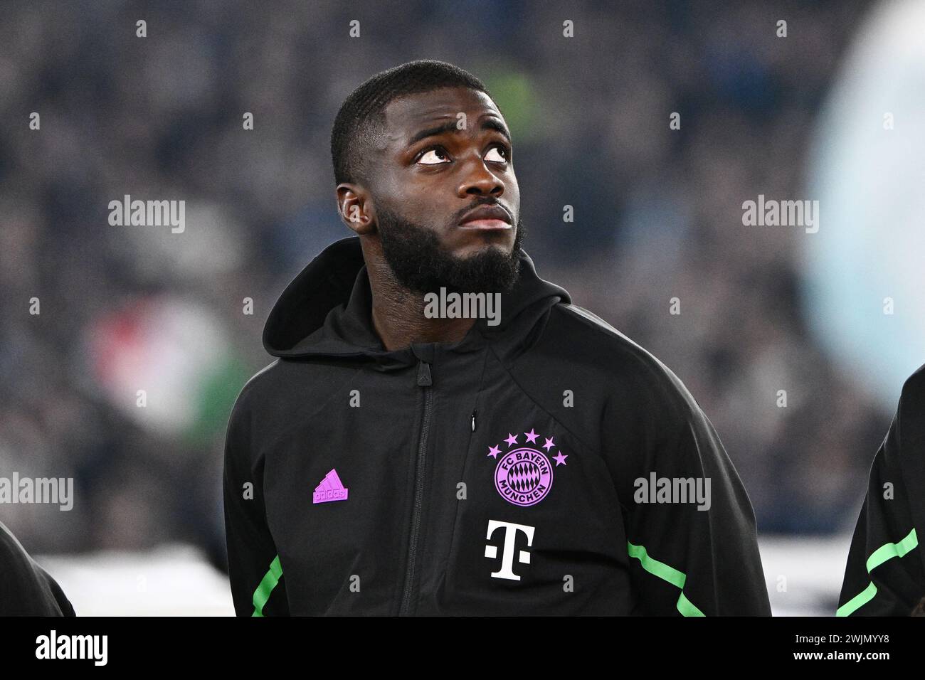 Dayot Upamecano of FC Bayern Munchen looks on during the Uefa Champions ...