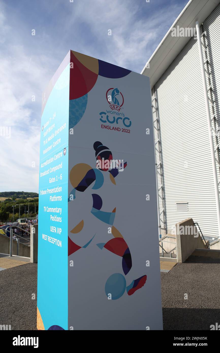 Direction signs and branding England v Norway UEFA Womens Euro Brighton ...