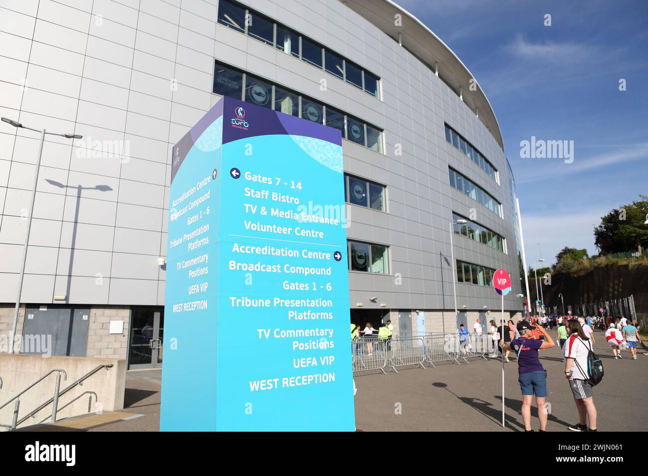 Direction signs and branding England v Norway UEFA Womens Euro Brighton ...