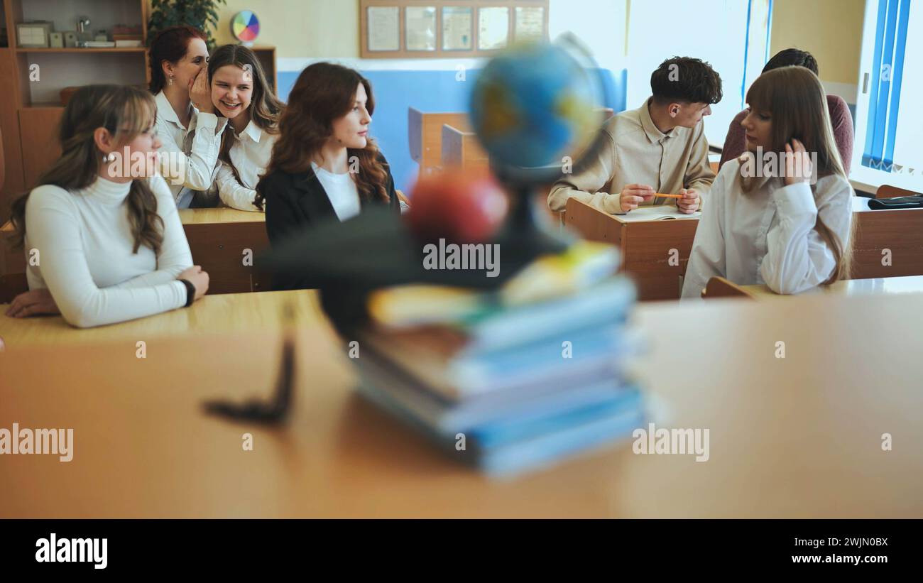 High school seniors in the classroom Stock Photo - Alamy
