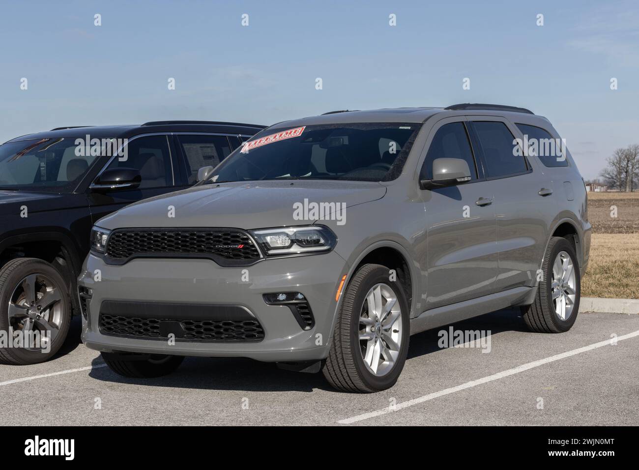 Tipton - February 11, 2024: Dodge Durango display at a Stellantis ...