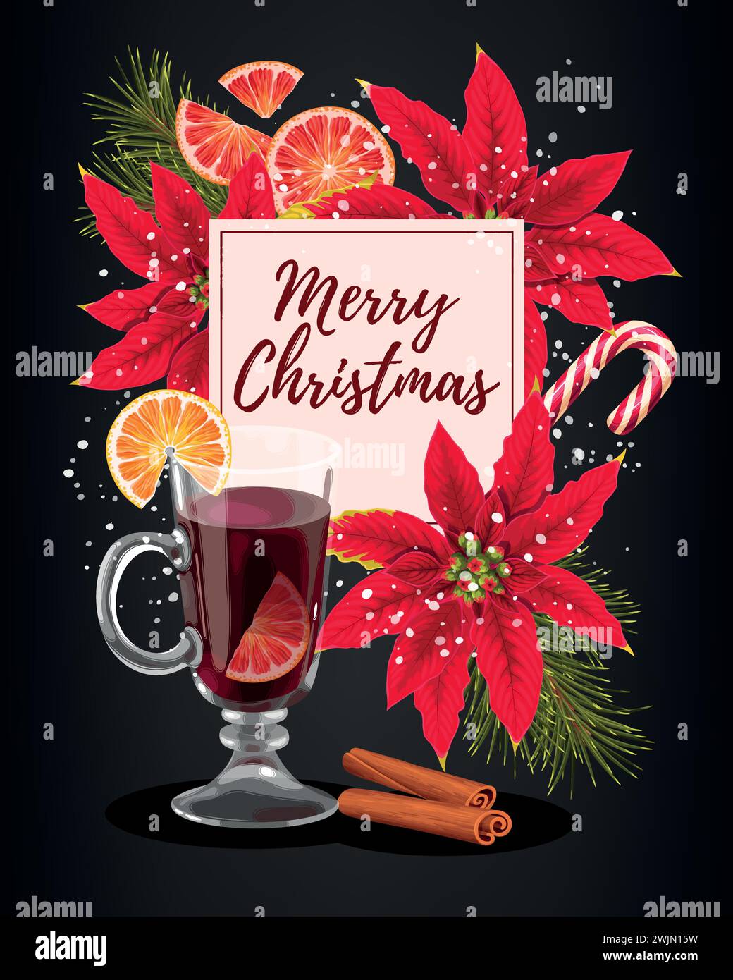 Mulled wine snow Stock Vector Images - Alamy