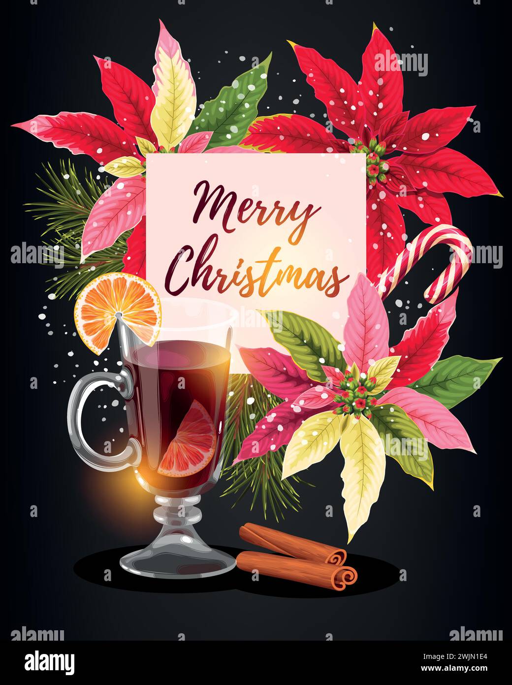 Mulled wine snow Stock Vector Images - Alamy