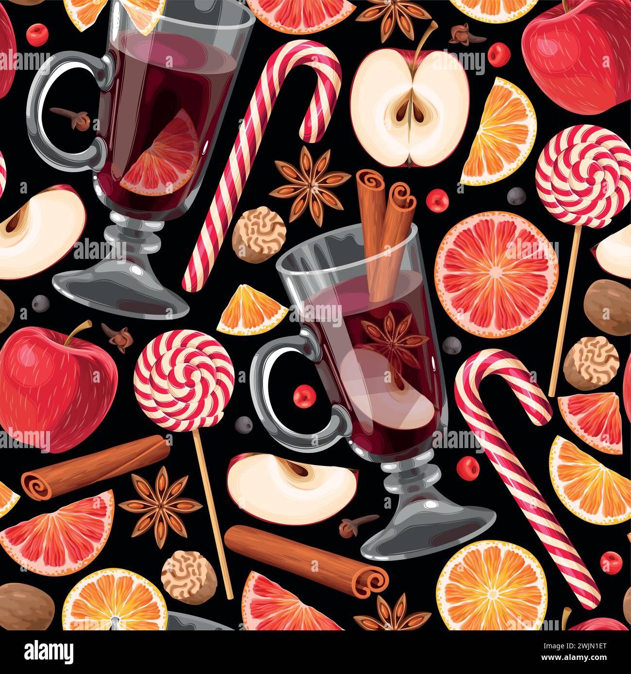 Glass apple mulled drink Stock Vector Images - Alamy