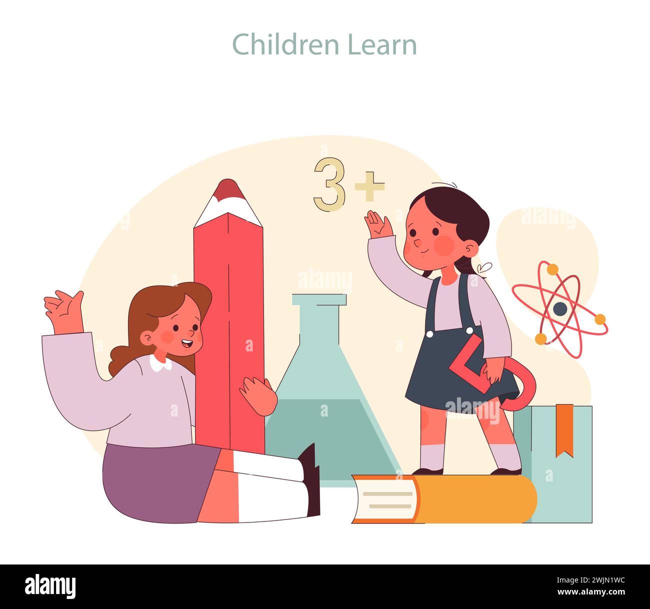 Children learn. Elementary school classes. Children engaging in ...