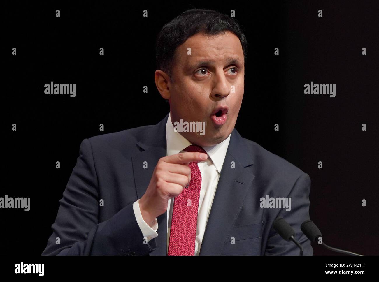 Scottish Labour leader Anas Sarwar during his speech at the Scottish ...