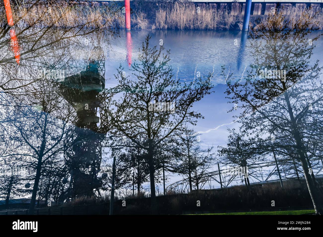 Multiple exposure background Arcelormittal Orbit, London Stadium and ...