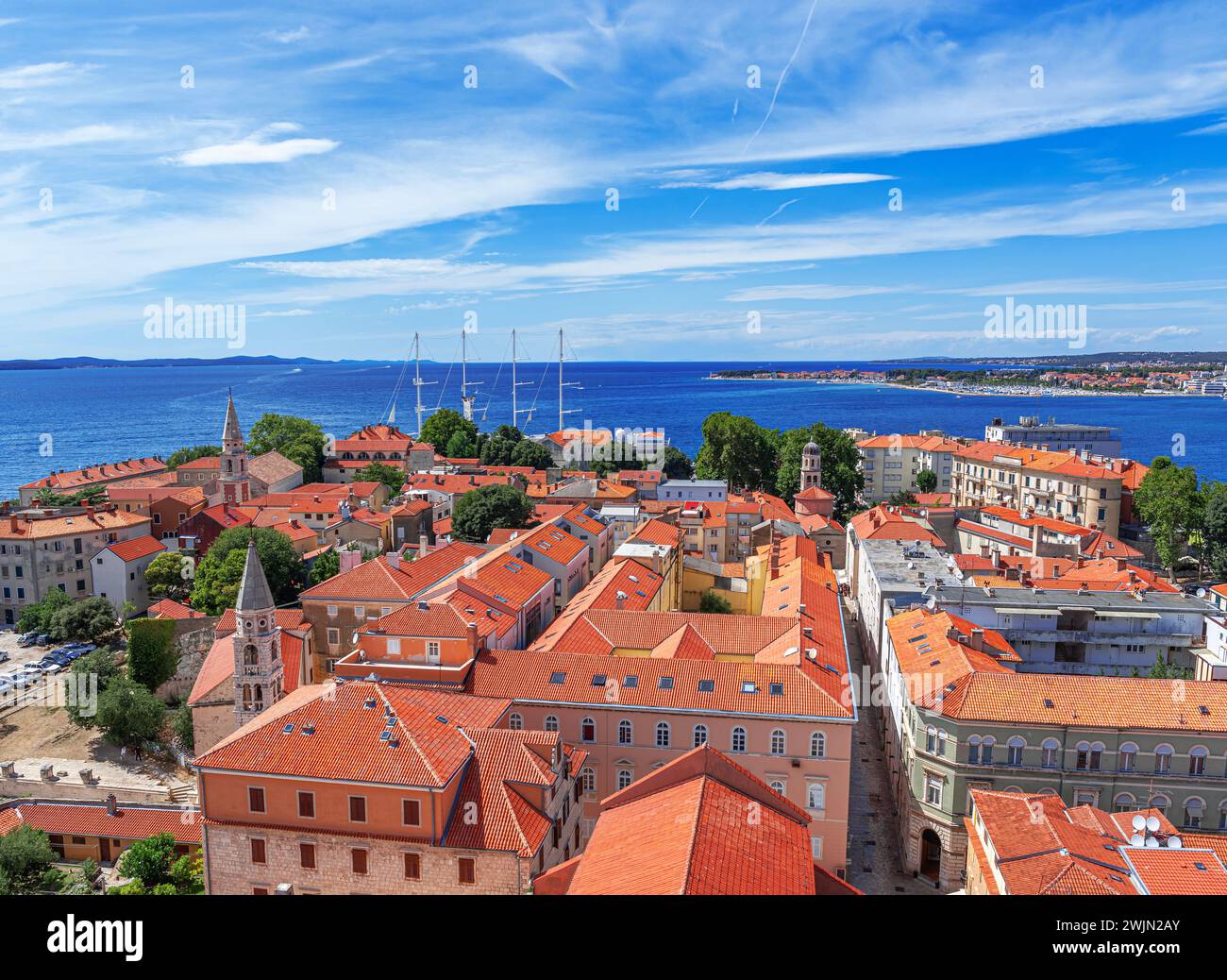 Old town zadar red rooftops hi-res stock photography and images - Alamy