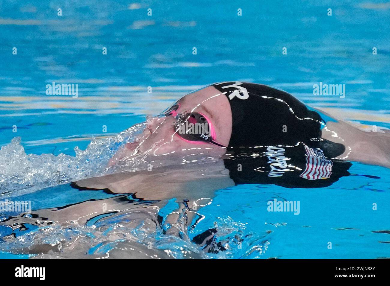 Claire Curzan of the United States competes in the women's 200-meter ...