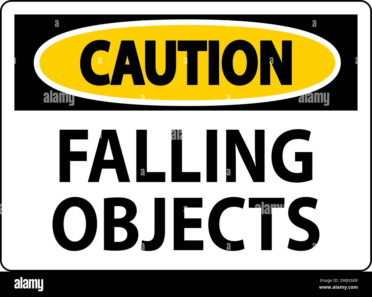 Caution Sign Falling Objects Stock Vector Image And Art Alamy
