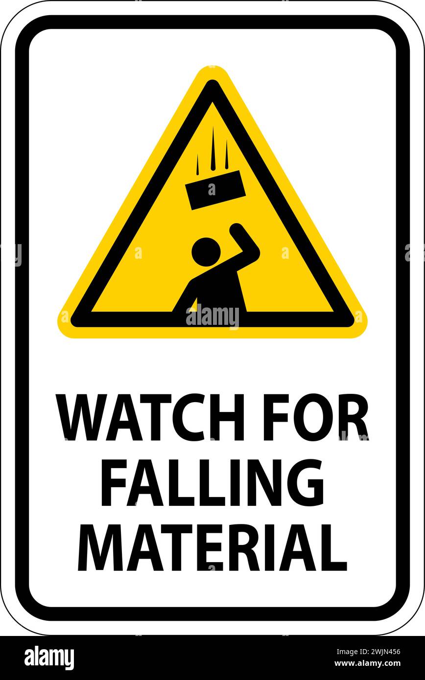 Danger Sign, Watch For Falling Material Stock Vector Image & Art - Alamy