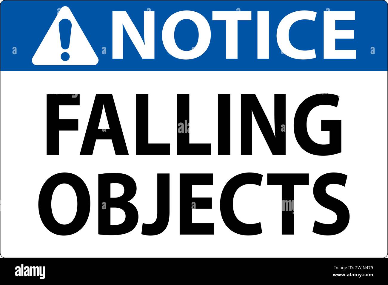 Notice Sign, Falling Objects Stock Vector Image & Art - Alamy