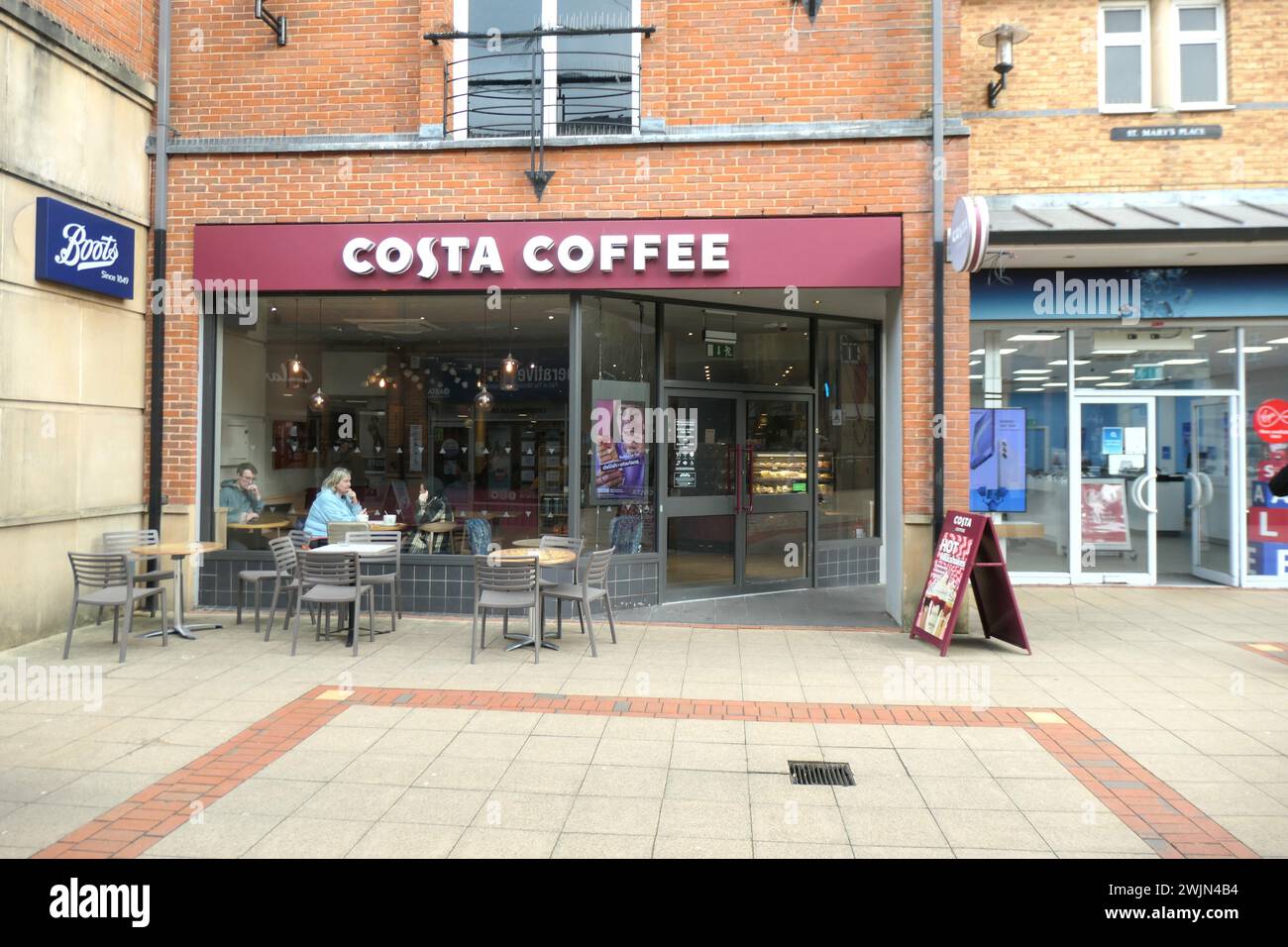 Costa Coffee in Market Harborough Northamptonshire England UK seating ...