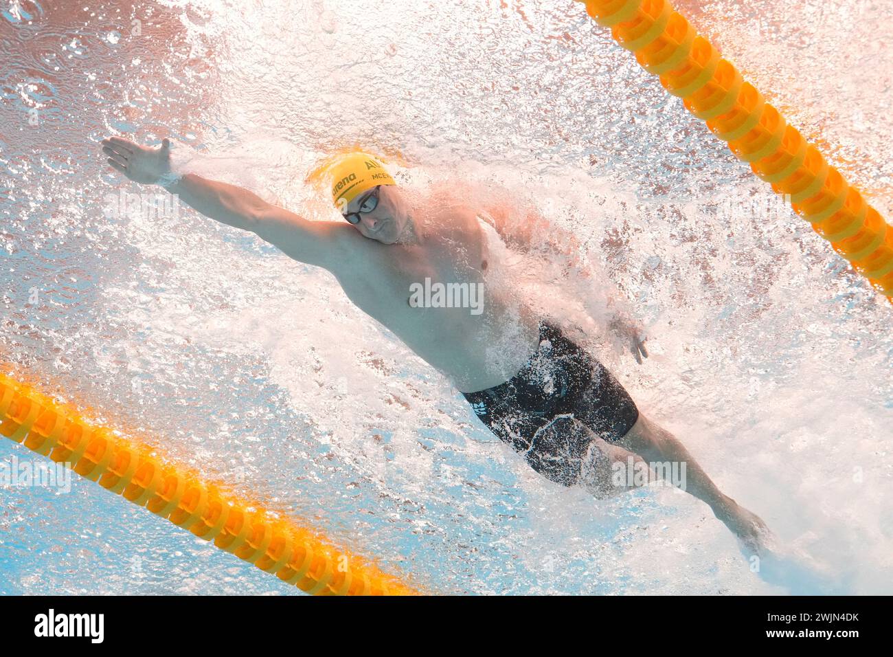 Cameron Mcevoy of Australia competes in the men's 50-meter freestyle ...