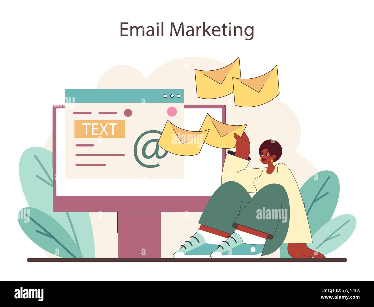 Email Marketing concept. Digital dialogue between brands and consumers ... Email Marketing concept. Digital dialogue between brands and consumers ...
