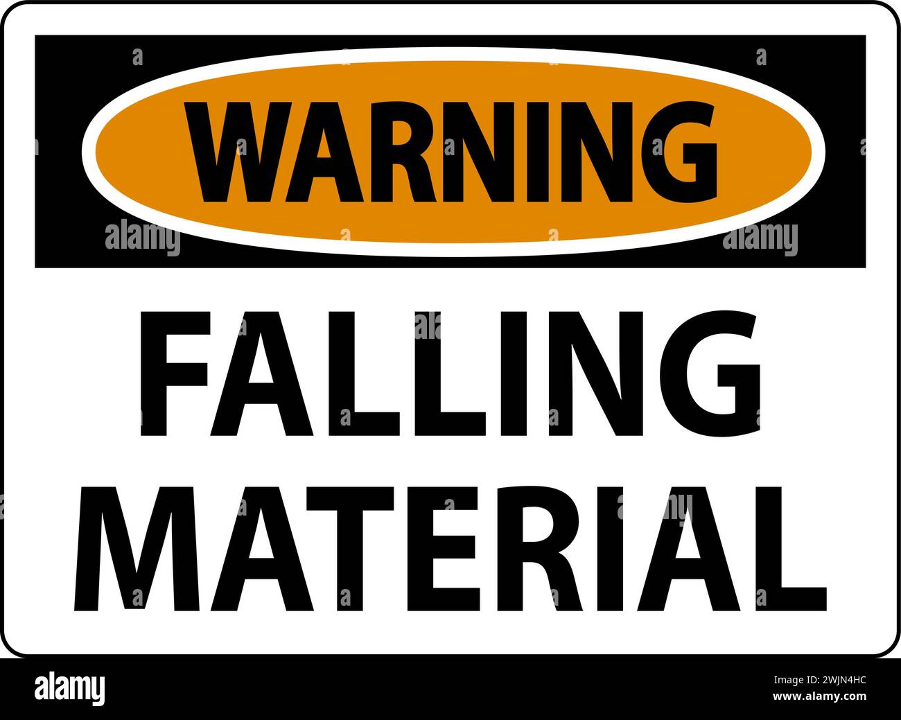 Warning Sign Falling Material Stock Vector Image & Art - Alamy