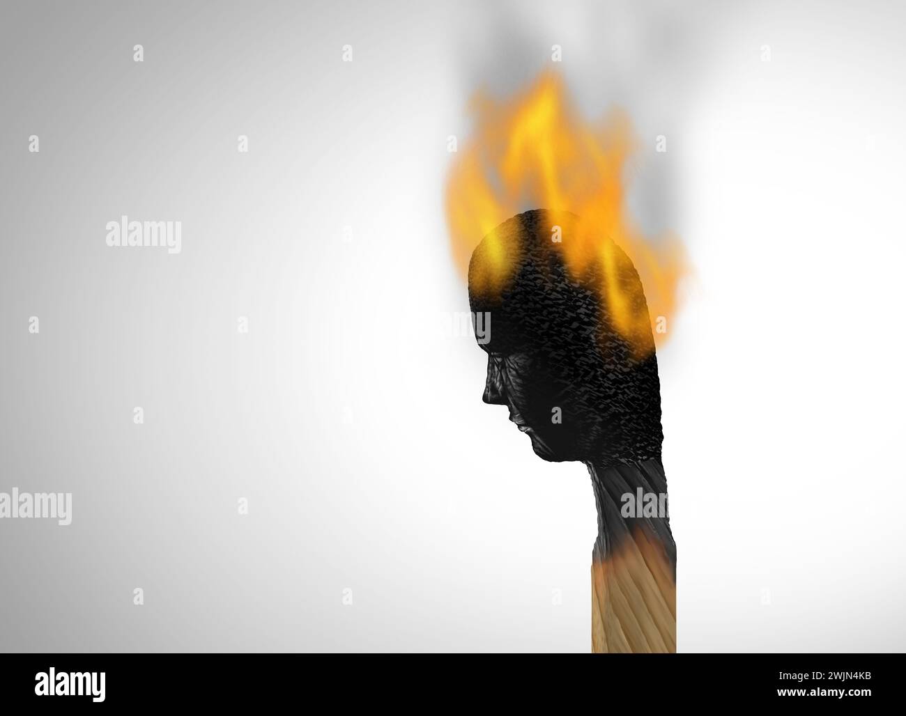 Job Burnout and employee or workplace stress Concept and career burn ...