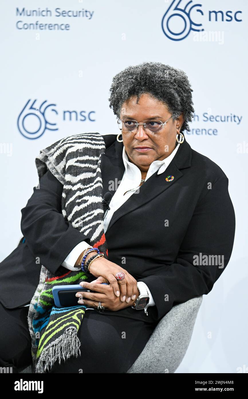 Munich, Germany. 16th Feb, 2024. Mia Amor Mottley, Prime Minister of ...