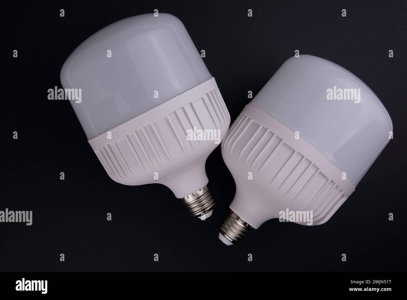 Big 50W led bulb on a black background Stock Photo - Alamy