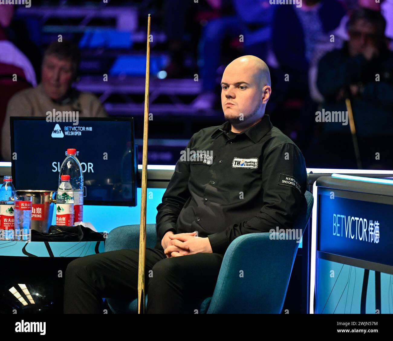 Elliot Slessor, during the 2024 BetVictor Welsh Open at Venue Cymru ...