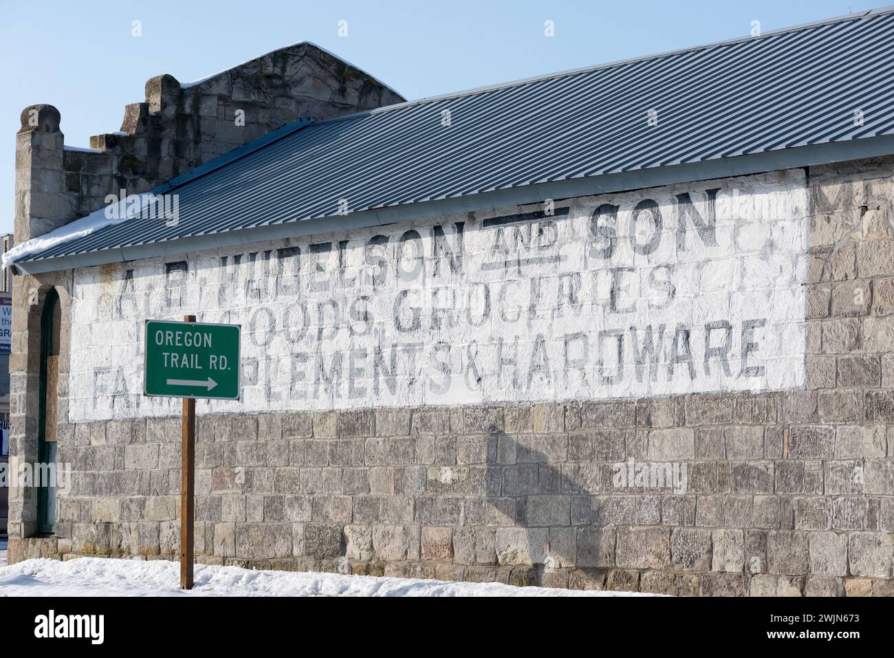 Historic building in North Powder, Oregon Stock Photo - Alamy